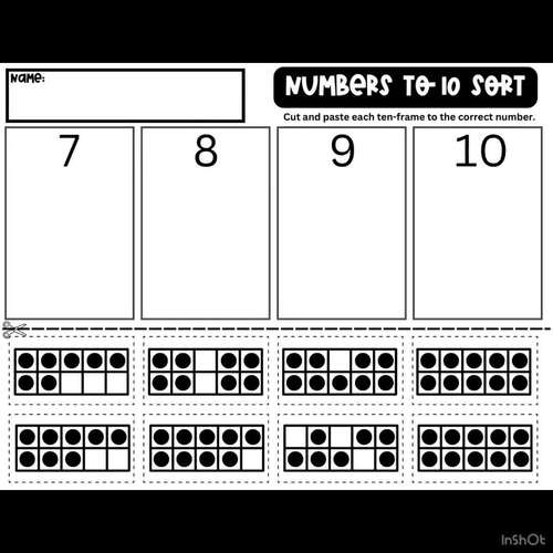Subitizing and Counting Worksheets for Kindergarten: Scattered ...