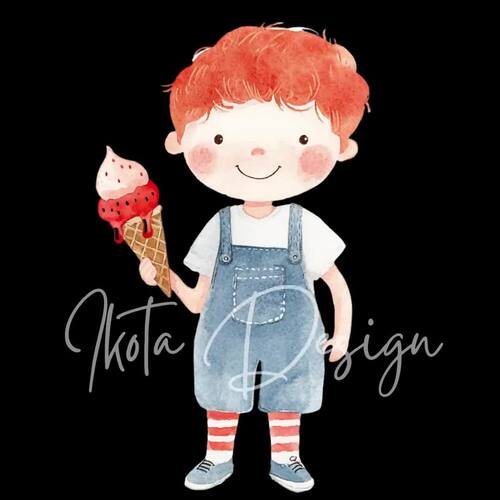 Ice Cream Parlor Watercolor Clipart by Ikota Design | TPT