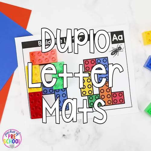 Big Brick Block Alphabet Letter Mats - Fine Motor Fun! | TPT