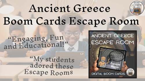 Ancient Greece BOOM Cards Escape Room | Digital ELA Reading Activity