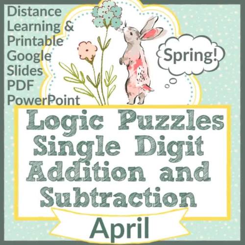 Dollar Deal Math Logic Puzzles Single Digit Addition Subtraction Easter ...