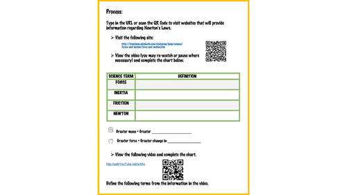 Newton’s Laws of Motion WebQuest | NGSS MS-PS2 Aligned Force & Motion ...
