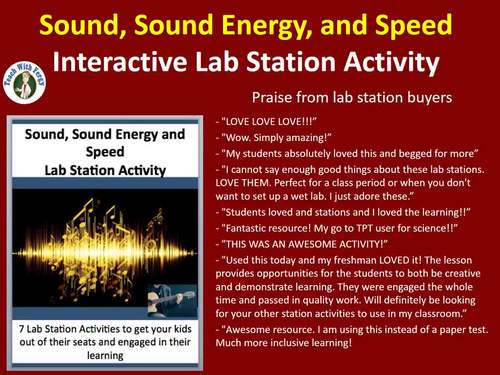 Sound, Sound Energy, and Speed - 7 Engaging Lab Station Activities