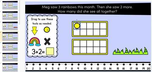 Distance Learning Word Problems for Google Classroom™- (Thru 10 &20)