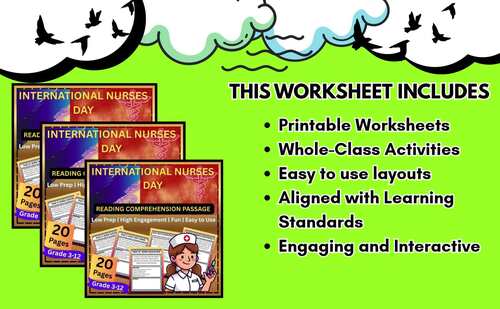 Honoring Heroes: International Nurses Day Reading Comprehension ...