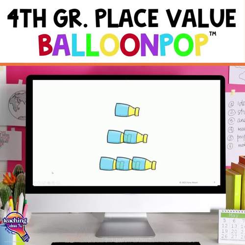Place Value BalloonPop™ Digital Review Games 4th Grade Math | TpT