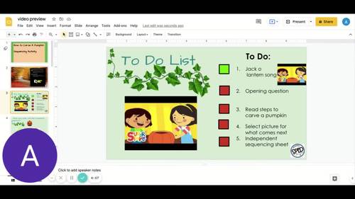 How To Carve A Pumpkin Sequencing Activity for Google Slides or Powerpoint
