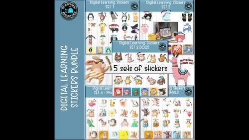 Distance Learning Stickers- Bundle of 5 Packs by Oceanview Resources
