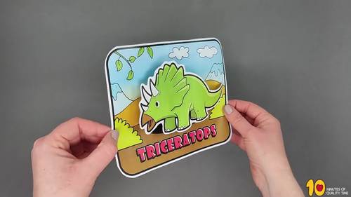Triceratops Craft – Dinosaur Printable by 10 Minutes of Quality Time