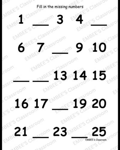 Missing Numbers 1-75 | Number Sequencing Activity | Math Centers | File ...