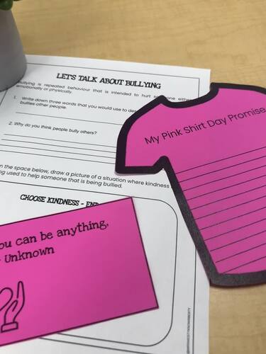Pink Shirt Day/ Bully Awareness Activity/Kindness by Mrs Westy Knows Besty