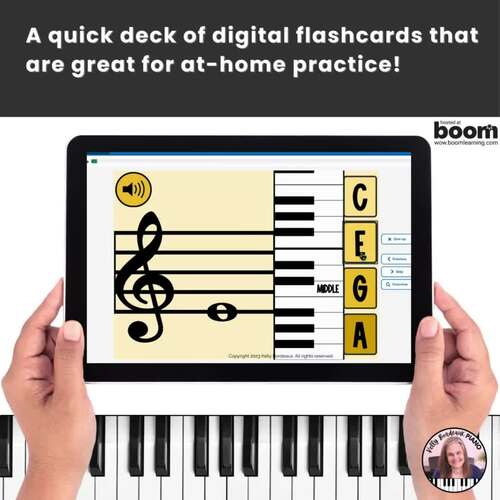 Middle C Position Note Names BOOM™ Cards Digital Flashcards - Piano ...