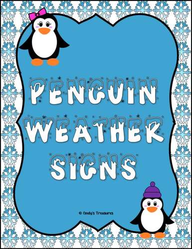 Penguin Weather Display by Cindy's Treasures | TPT