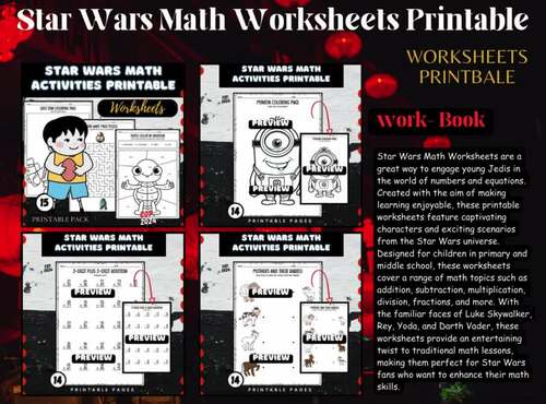 Math Workbook Printable activities for kids by English For Kids ABC