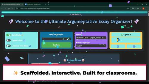 Argumentative Graphic Organizer by Made by Maggie Teaching Tools