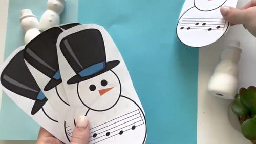 Do Solfege Matching Snowmen Game for Winter Elementary Music Lessons