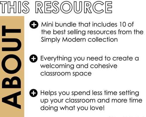 Editable Classroom Decor Mini Bundle in Modern Boho Theme | TPT