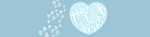 Valentine's Day Google Classroom Header | Animated, Baby Blue & Turquoise