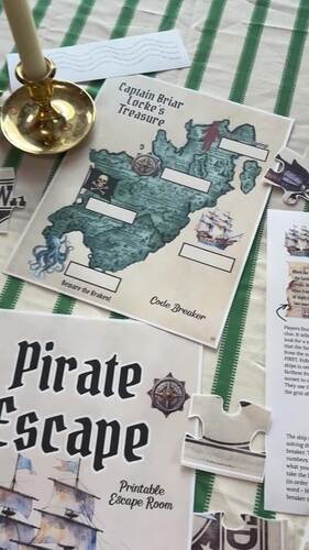 Pirate Escape - Printable Escape Room by Wonder House Creative | TPT