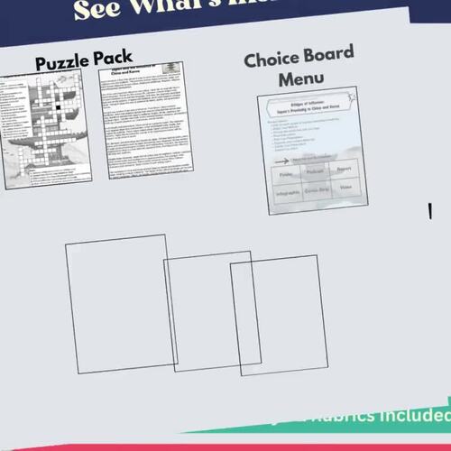 HSS 7.5.1 Bundle- Japan & China, Korea Influence Puzzles • Trivia ...
