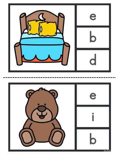Read & Clip Phonics Cards – Beginning Sounds A–M (Set 1) | TPT