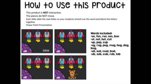 CVC Short Vowel Letter U Power Point | TPT