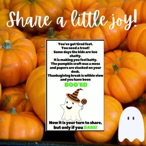 You've Been Booed Boo'd Teacher Edition Staff Member Morale Game