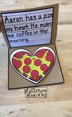 Valentine's Day Writing Craft - Craftivity- Pizza My Heart ...
