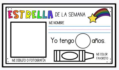 Estrella de la semana Google Slides and Seesaw by La Maestra Pati Bilingue
