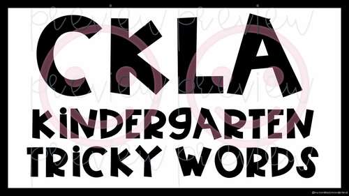 Kindergarten Tricky & Decodable Word Slideshow Practice (Canva/PPT)