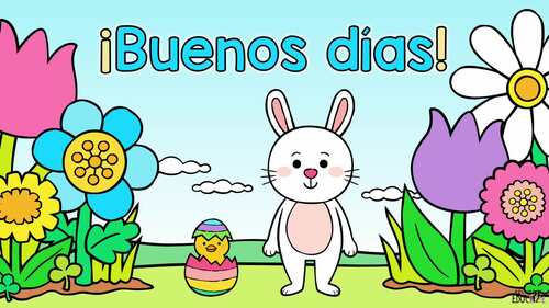 Rutina diaria - Pascua - Presentación - Kindergarten spanish daily routine