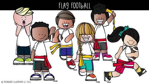 Flag Football clip art, sport Mini by Melonheadz Clipart | TPT