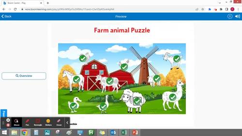 Vocabulary Puzzle: On the Farm BOOM Card™ by SC Speechie | TPT
