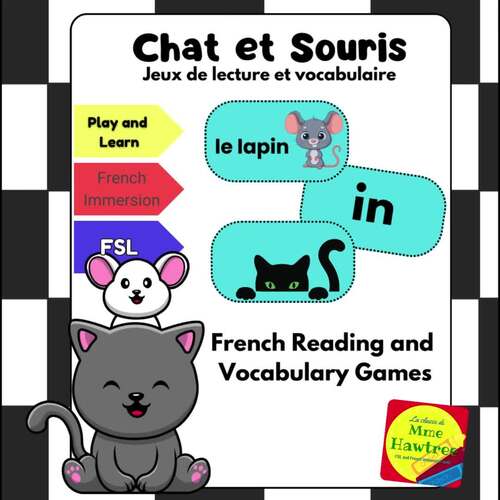 Chat et Souris - Jeux de Mots Fréquents French High-Frequency Word Game