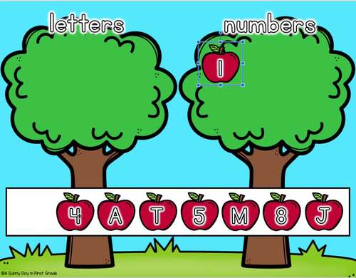 Letter and Number Sort for Google Slides™ by A Sunny Day in First Grade