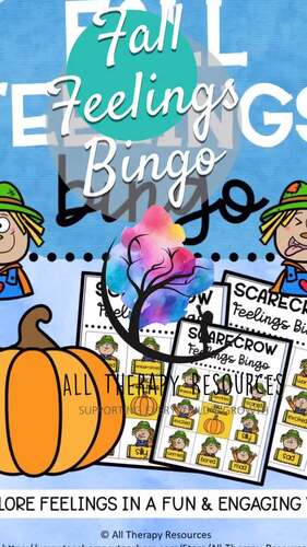FALL COUNSELING ACTIVITIES - Feelings Bingo Social Emotional Learning ...