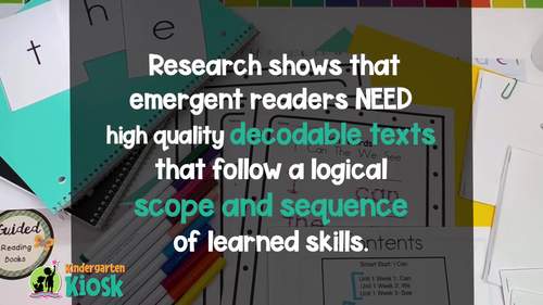 Kindergarten Decodable Books Wonders Units 1 to 5 by Kindergarten Kiosk