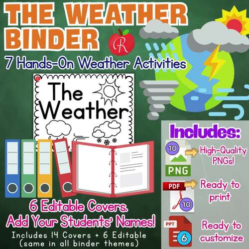 Morning Routine Binder Interactive Weather Season Activities Editable ...