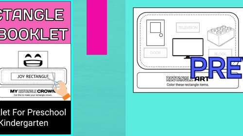 Rectangle Tracing & Coloring Worksheets for Kindergarten, Montessori ...