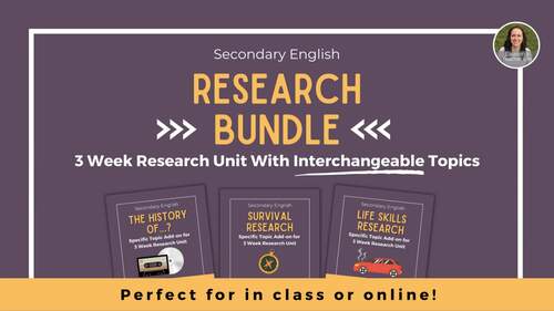 Research Paper Bundle - 3 Week Unit - 3 Interchangeable Topics and Examples