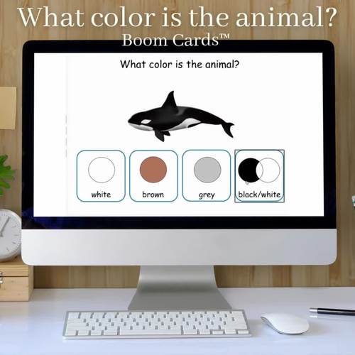 What color is the animal? - Boom Cards™ Speech Therapy Distance Learning