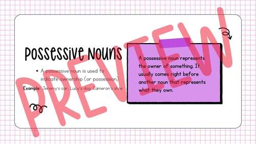 Possessive Nouns - Presentation Lesson and Activities by Pens 'n Pages