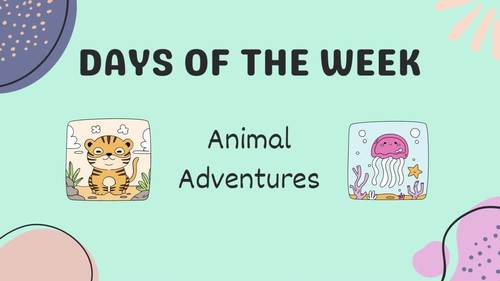Days of the Week Short Video with Animals by Inspire EDU | TPT