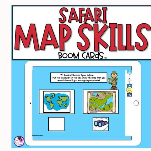 Map Skills | First Grade | BOOM Cards™ by The Chocolate Teacher | TpT