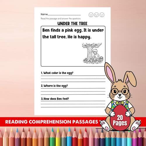 1st Grade Easter Reading Comprehension Passages with Questions | Spring ...