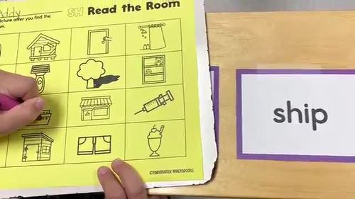 SH Digraph Words Read and Write the Room - Phonics and Phonemic Awareness