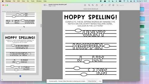 Easter Music Activity Booklet | Printables by musicpluscoffee | TPT