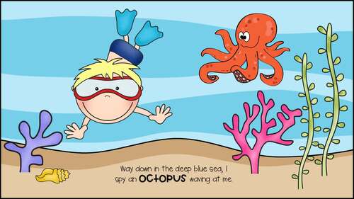 I Spy Ocean Animals | Interactive Slide Show | PreK | AAC Core Vocabulary