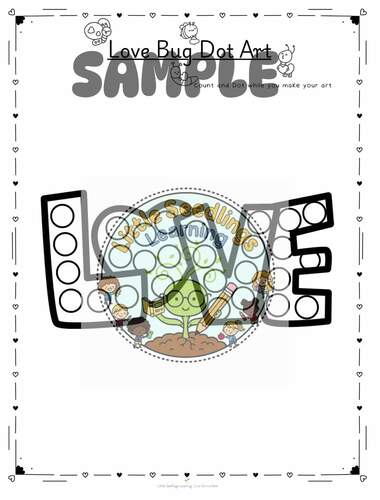 A Valentines Day "Love Bug Mail" Dot Art Activity Book for Early Learners