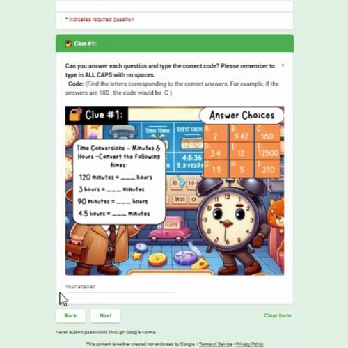 Time Conversions & Elapsed Time Digital Escape Room | 4th Grade Math Game